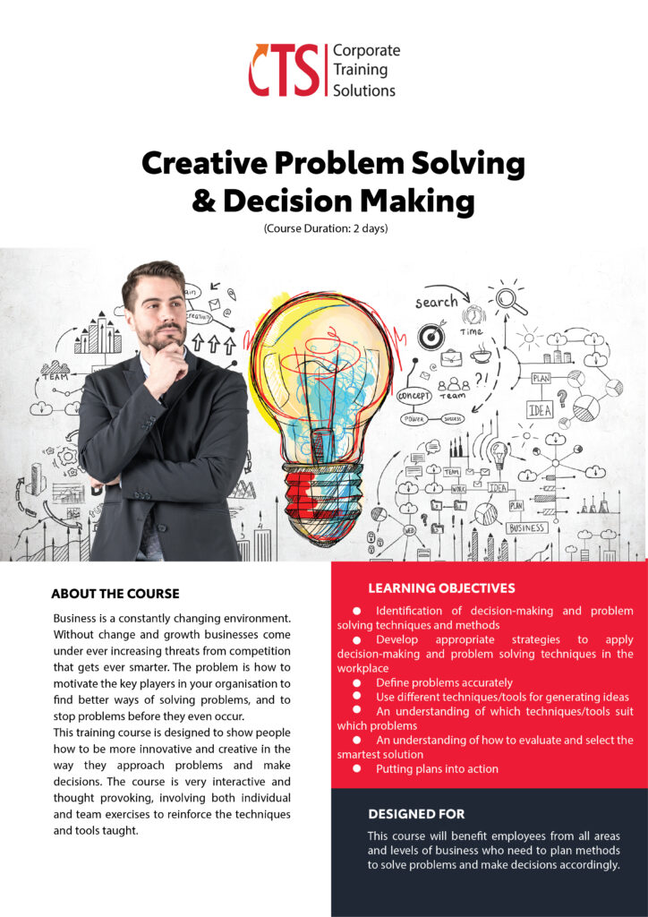 Creative Problem Solving & Decision Making Skills - Giải Pháp Đào Tạo ...